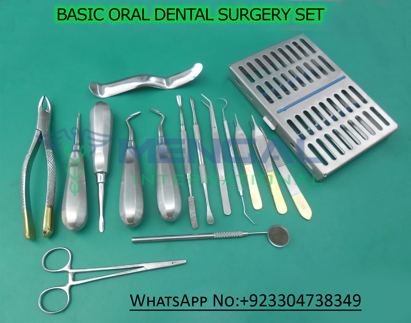 18 PCS PREMIUM BASIC ORAL DENTAL SURGERY SURGICAL INSTRUMENTS SET KIT ...